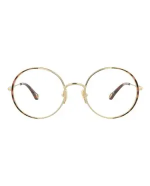 Chloé Round-Frame Optical Frames Gold Gold Transparent (ch0040o/30009842/001)