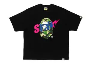 A BATHING APE X Syna World Graphic Tee Shirt - Black