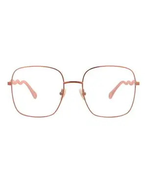 Chloé Square Metal Optical Frames Brown Pink Transparent (ch0056o/30011442/001)