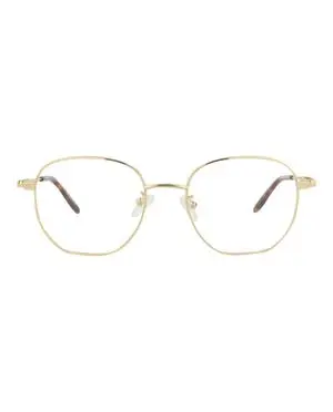 Alexander McQueen Round-frame Metal Optical Frames - Gold Gold Transparent (am0267o/30008679/002)