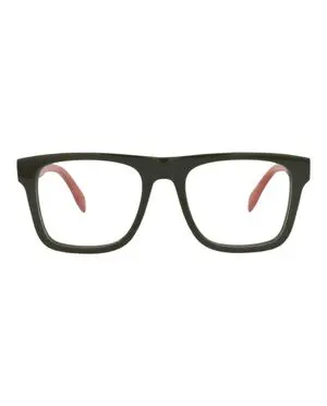 Alexander McQueen Square-frame Acetate Optical Frames - Green Green Transparent (am0357o/30012339/003)