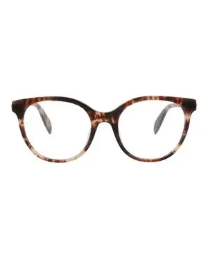 Alexander McQueen Round-frame Acetate Optical Frames - Avana Avana Transparent (am0131oa/30002597/004)