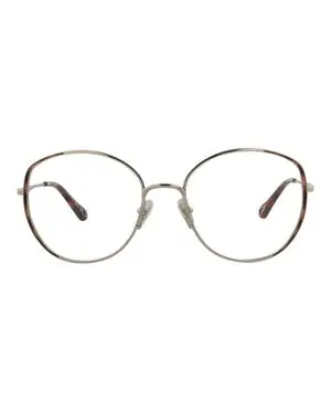 Chloé Round-Frame Metal Optical Frames Silver Silver Transparent (ch0039o/30009848/003)