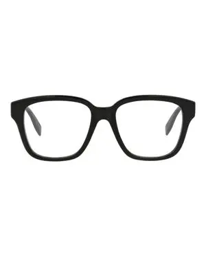 Alexander McQueen Square Frame Acetate Optical Frames - Black Black Transparent (am0333o/30011493/002)
