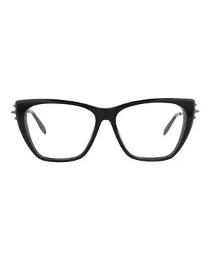 Alexander McQueen Acetate Optical Frames - Black Ruthenium Transparent (am0341o/30011489/001)