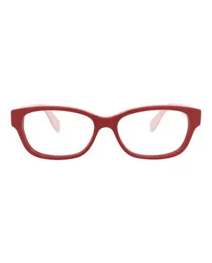 Alexander McQueen Square Frame Acetate Optical Frames - Red Red Transparent (am0344o/30011495/004)