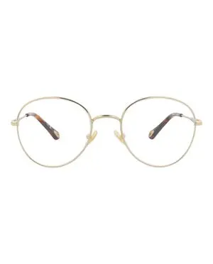 Chloé Round-Frame Optical Frames Gold Gold Transparent (ch0021oa/30009911/001)