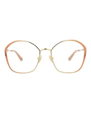 Chloé Round-Frame Metal Optical Frames Nude Nude Transparent (ch0017o/30009856/006)