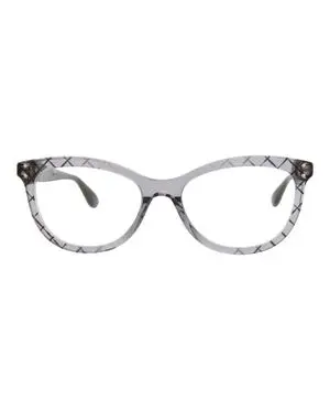 Bottega Veneta Acetate Cat Eye Optical Frames - Grey Black Transparent (bv0235o/30006409/001)