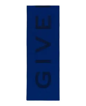 Givenchy Jacquard Logo Scarf - Ocean Blue