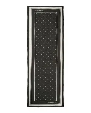 Givenchy Plumetis Oblong Scarf - Black White