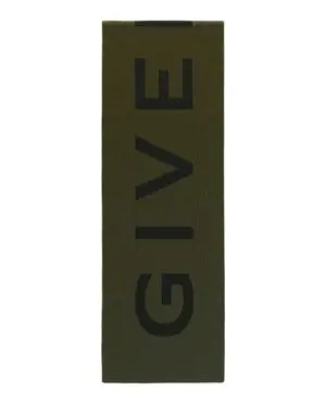 Givenchy Jacquard Logo Scarf - Khaki