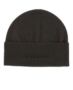 Givenchy Ribbed Embroidered Logo Beanie - Quartz