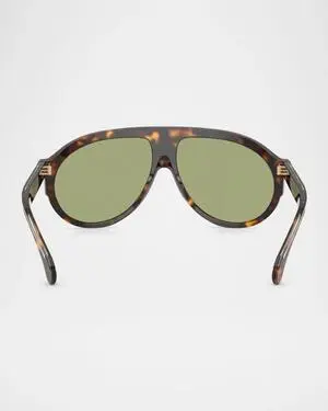 Moncler Acetate Aviator Sunglasses - Tortoise