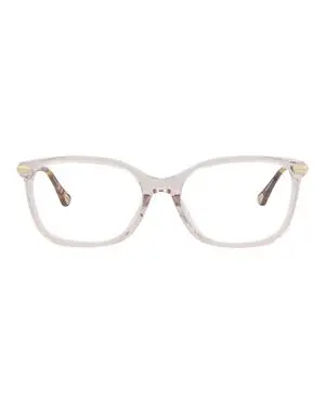 Chloé Square Frame Bio Acetate Optical Frames Pink Gold Transparent (ch0059oa/30011515/003)