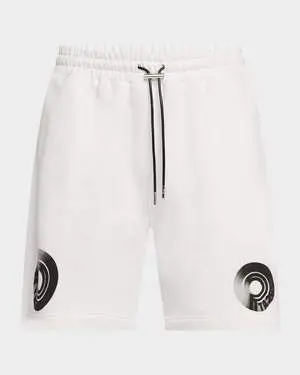 RtA Clyde Cotton Shorts - White Wheel Spin