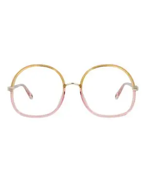 Chloé Round-Frame Injection Optical Frames Yellow Yellow Transparent (ch0032o/30009868/001)