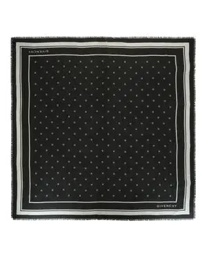 Givenchy 4g Cashmere And Silk Shawl - Black White