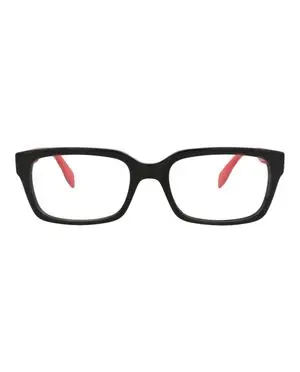Alexander McQueen Square-frame Acetate Optical Frames - Black Black Transparent (am0345o/30011496/003)