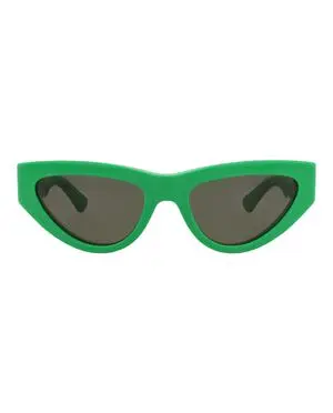Bottega Veneta Acetate Cat Eye Frame Sunglasses - Green Green Green (bv1176s/30013665/003)