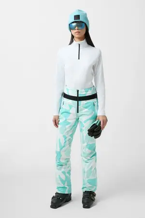 Bogner Borja Ski Trousers - Ice Blue/white
