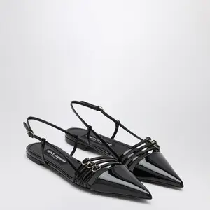 Dolce & Gabbana Patent Slingback Low Heel Pumps