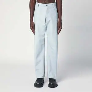 Bottega Veneta Light Wash Straight Leg Jeans - Blue