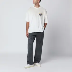 REPRESENT Washed-effect Cotton Trousers - Black