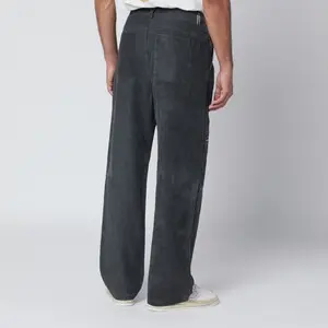 REPRESENT Washed-effect Cotton Trousers - Black