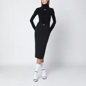 Off-White Pencil Skirt With Logo