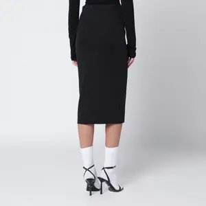 Off-White Pencil Skirt With Logo