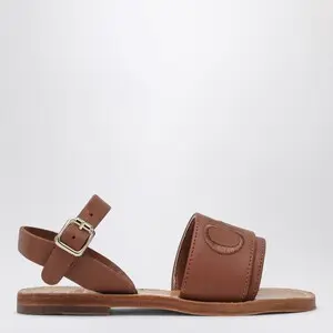Chloé Leather Sandals With Logo