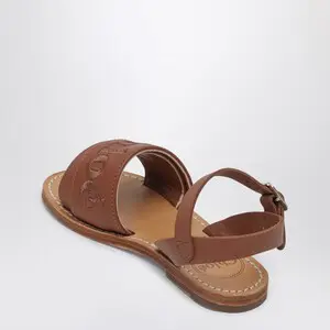 Chloé Leather Sandals With Logo