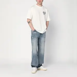 REPRESENT Washed Denim Jeans With Rips