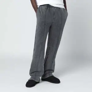 REPRESENT Faded Black Cotton Jogger Pants - Grey