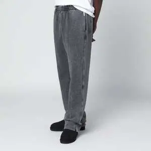 REPRESENT Faded Black Cotton Jogger Pants - Grey