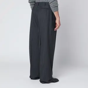 MAISON MARGIELA Pinstripe Wool Wide Trousers