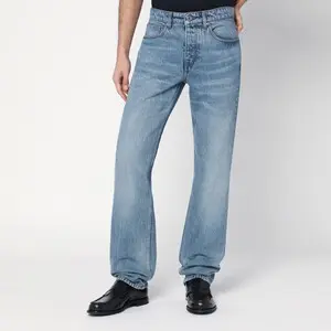 Ami Washed-effect Denim Jeans - Blue