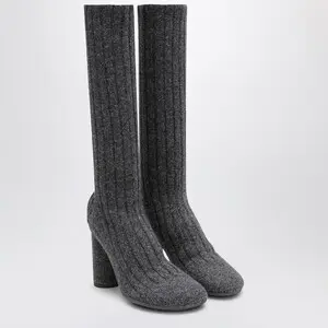 Bottega Veneta Atomic Anthracite Sock Effect Boots - Grey