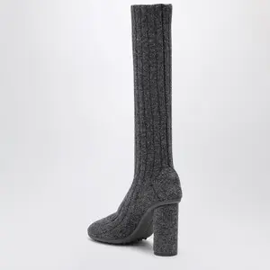 Bottega Veneta Atomic Anthracite Sock Effect Boots - Grey