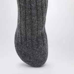 Bottega Veneta Wool Blend Sock Effect Boots - Grey