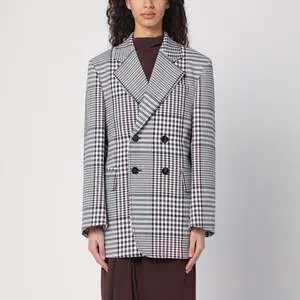 Bottega Veneta Double-breasted Checkered Jacket