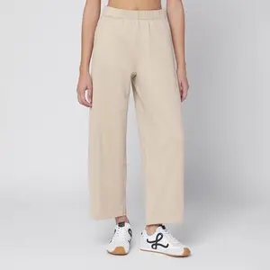 Max Mara Silk Blend Cropped Trousers - Beige