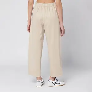 Max Mara Silk Blend Cropped Trousers - Beige