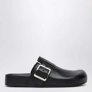Loewe Leather Sabot With Buckle - Black
