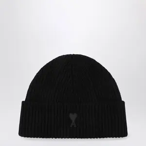 Ami De Coeur Wool Beanie - Black