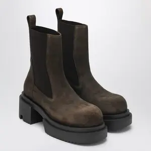 Rick Owens Bogun Beatle Boots In Suede