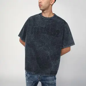Dsquared2 Washed T-shirt With Logo - Grey