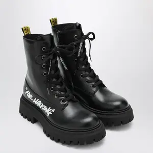Off-White For Walking" Combat Boots