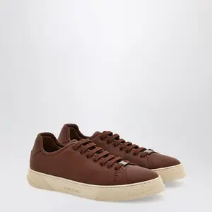FERRAGAMO Leather Low-top Sneakers - Brown